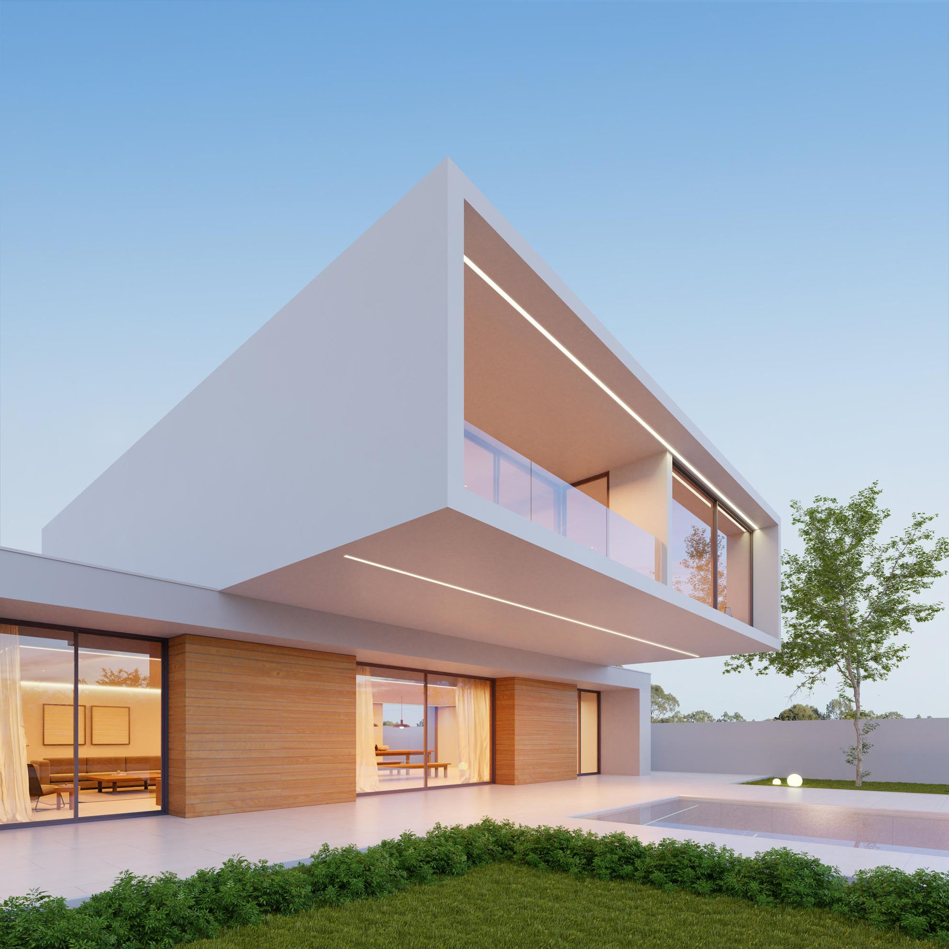 3d-rendering-modern-luxury-house-with-swimming-pool-marble-terrace ...